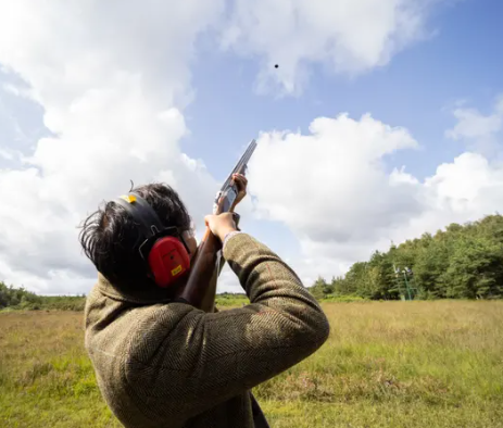 Clay Pigeons In Flight