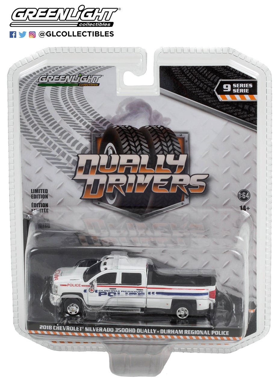 Greenlight 1/64 Dually Drivers Series 9 2018 Chevrolet Silverado 3500HD ...