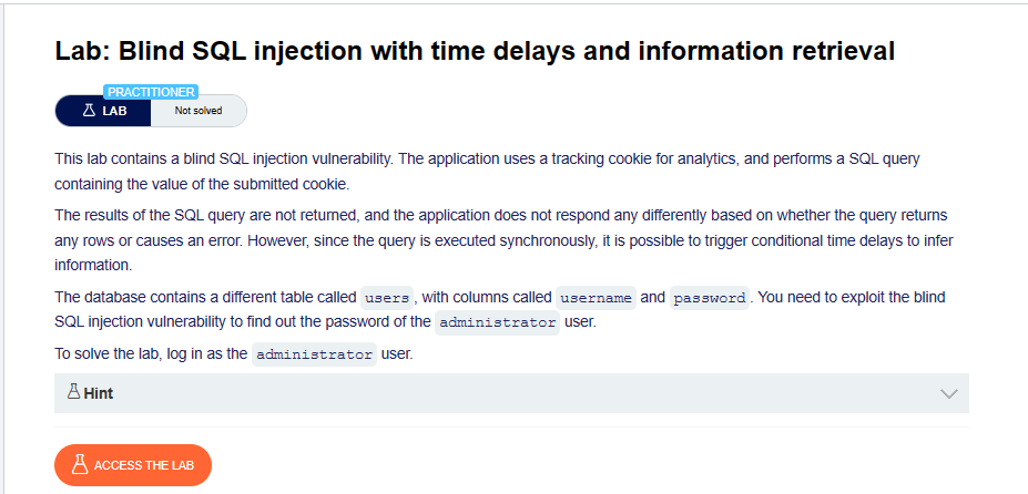 SQLi: PortSwigger Labs (LAB 15 of 18) | by Eyosiyas Eyasu | Medium