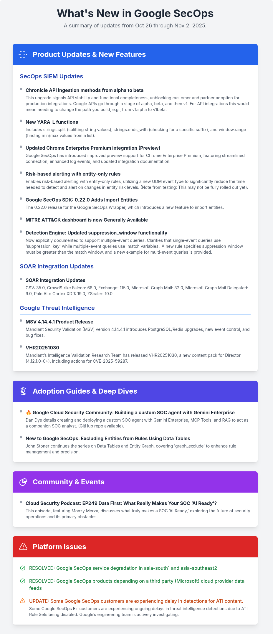 What’s New in Google SecOps: 2025–11–02 | by Chris Martin (@thatsiemguy ...