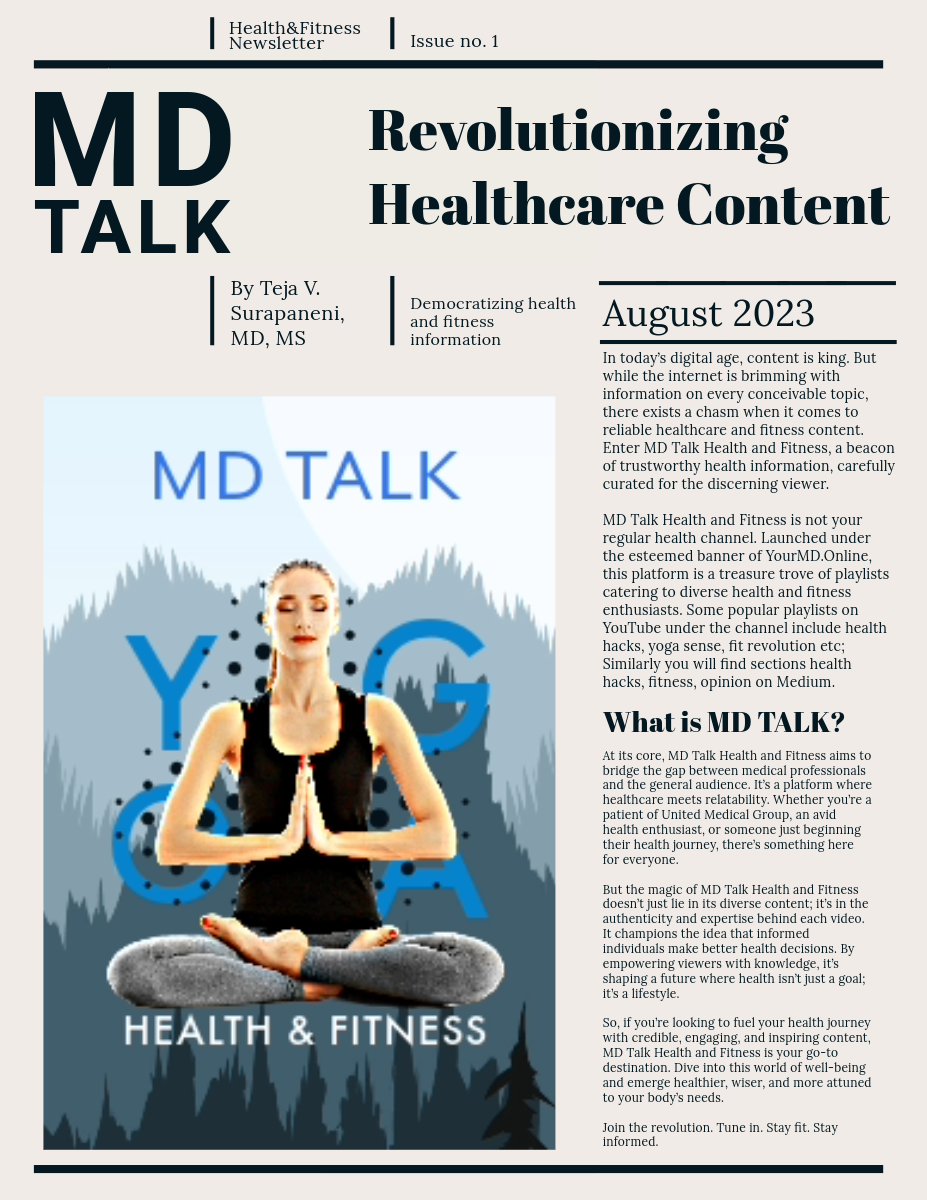Issue №1: Go-To Source for Health and Fitness Insights | by Teja V Surapaneni, MD, MS | MD TALK ...