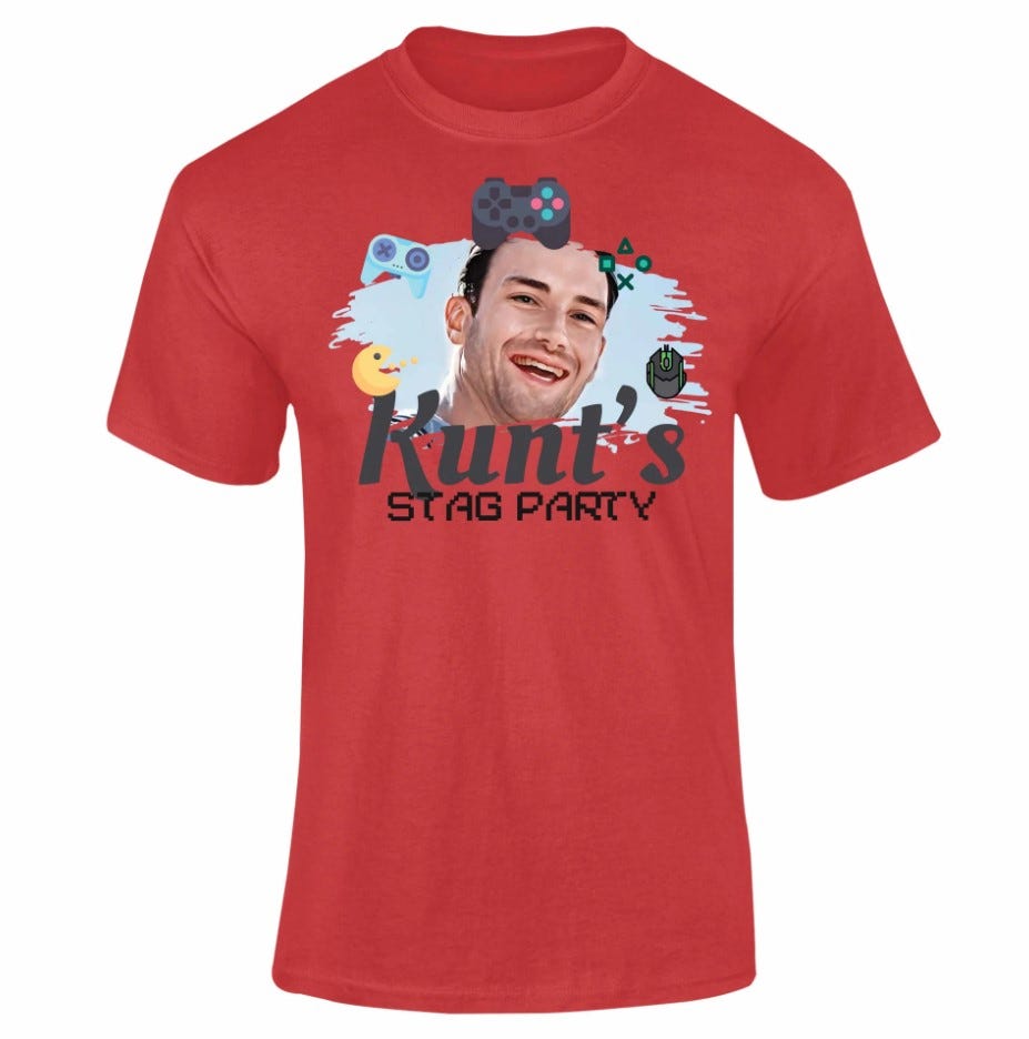 Personalised Gaming Stag T-Shirt - Custompartyware - Medium