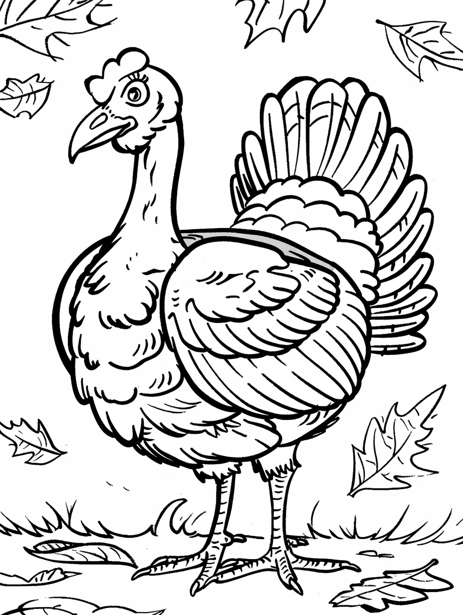 100 Printable Turkey Coloring Pages — Digital Download | by Mia Gibson ...