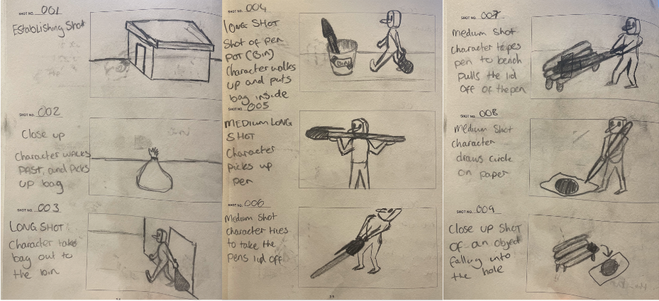 Storyboards/ Shot list - Barney Owen - Medium