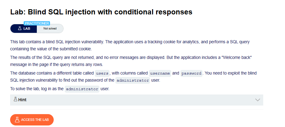 SQLi: PortSwigger Labs (LAB 11 of 18) | by Eyosiyas Eyasu | Medium