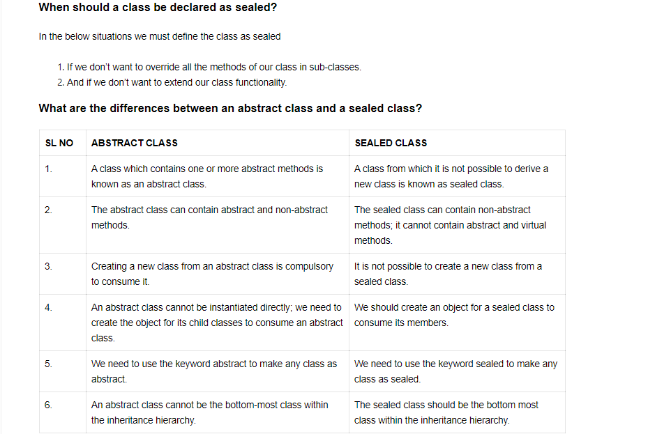 C# Classes. Different Types of classes in c# | by Vigneshtrr | Medium
