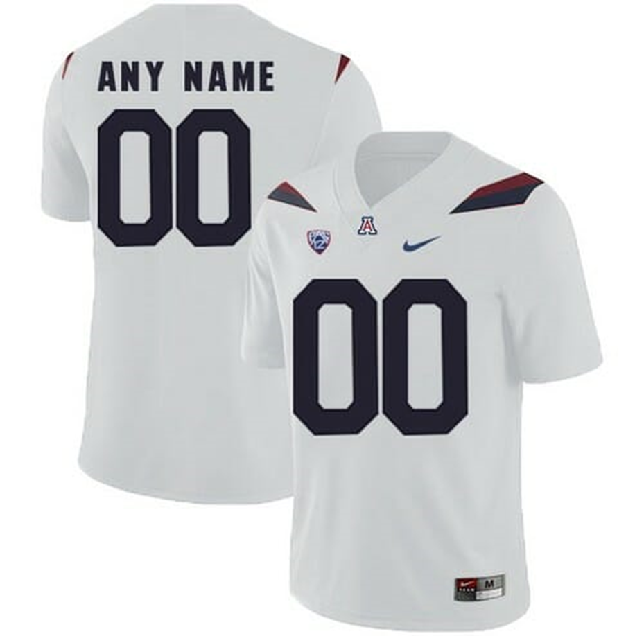Arizona Wildcats Custom Jersey Name and Number College Football White ...
