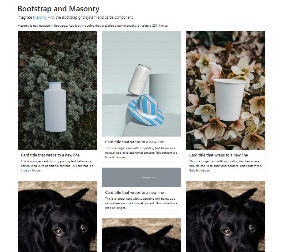 How to use Masonry with Bootstrap - Devyard PH - Medium
