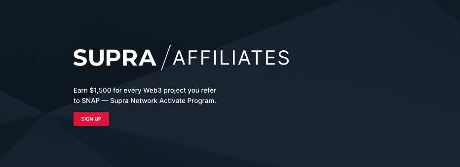 SUPRA AFFILIATES-Put your Web3 passion to work earn $1,500 | by Tokyo ...