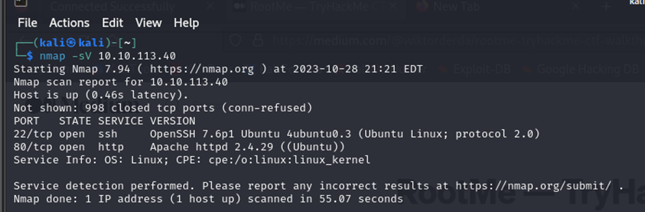 Rootme — Tryhackme Writeup Deploy The Machine Just Hit The By Naik Ur Rehman Medium