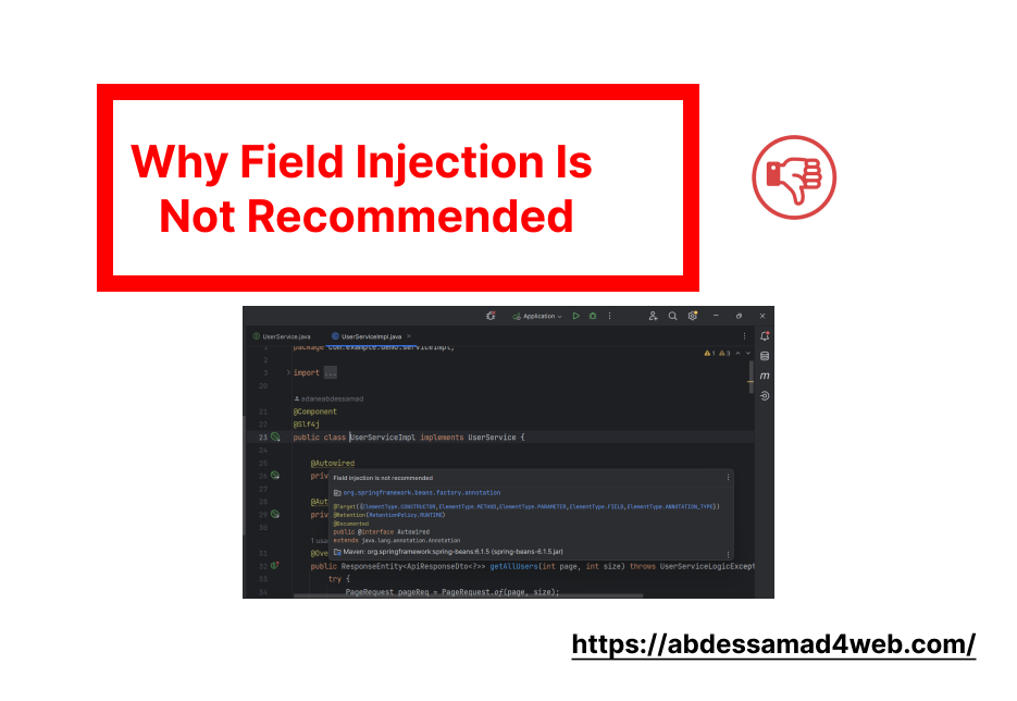 Why Field Injection Is Not Recommended in Spring Boot | by Abdessamad Adane | Medium
