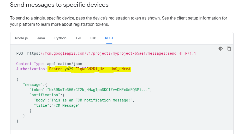 Send GCM Notification on Postman Application, OAuth 2.0 token ...
