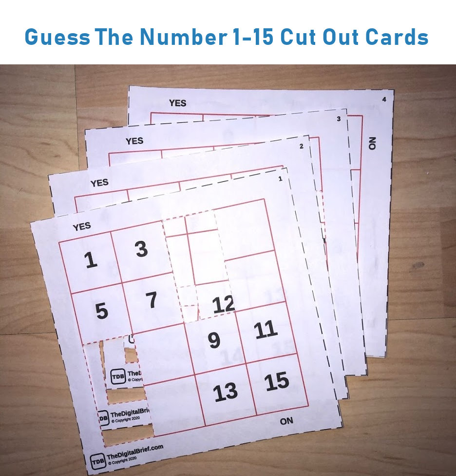 Guess the Number 1–15 Yes/No Game Maths Cut-Out Cards | by Gareth ...
