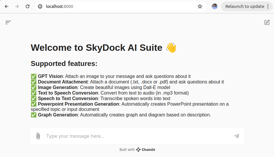 Running SkyDock AI Suite as a web application using Chainlit | by Khanh ...