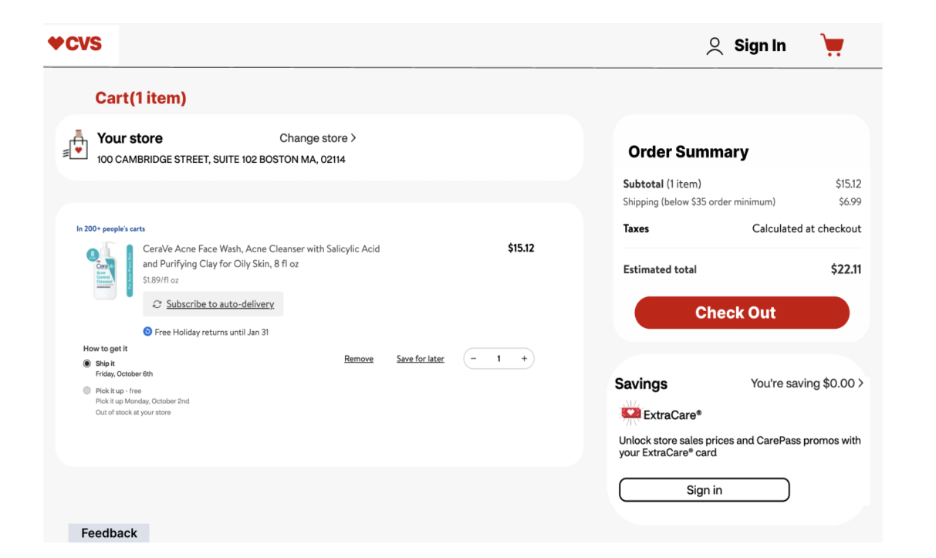Recreating CVS shopping cart experience | by Bhasgauri S | Medium