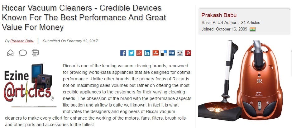 Riccar Vacuum Cleaners — Credible Devices Known For Best Performance ...