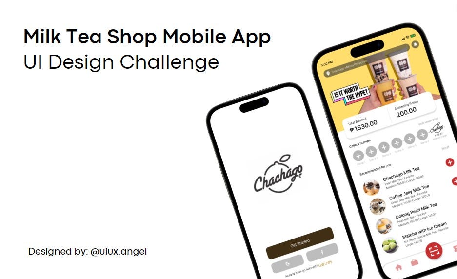 My Chachago Milktea Mobile App Design Challenge | by My UI/UX Design Journey | Bootcamp | Medium