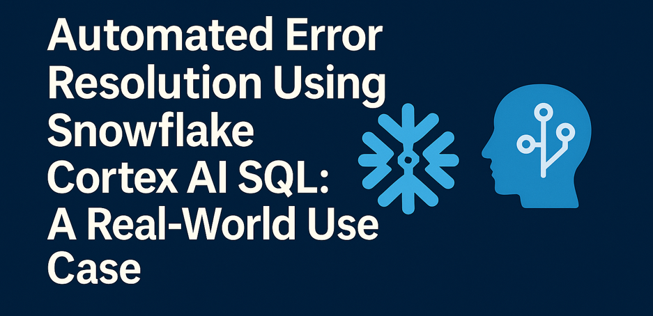 Automated Error Resolution Using Snowflake Cortex AI SQL: A Real-World Use Case | by Krishnan ...