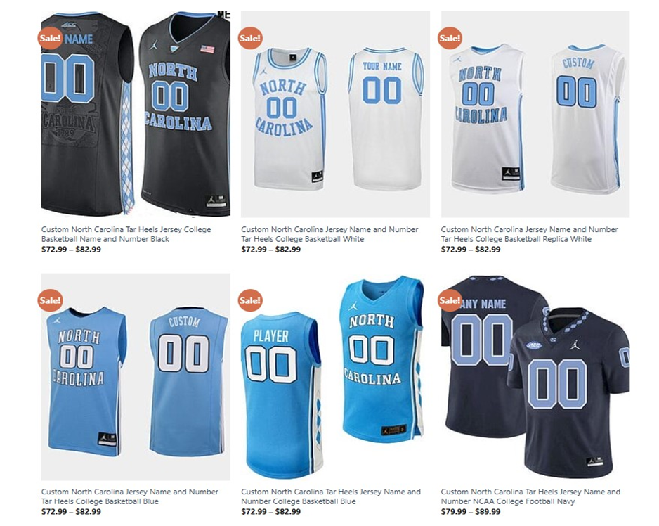 Show Your Team Spirit with a Custom North Carolina Tar Heels Jersey ...