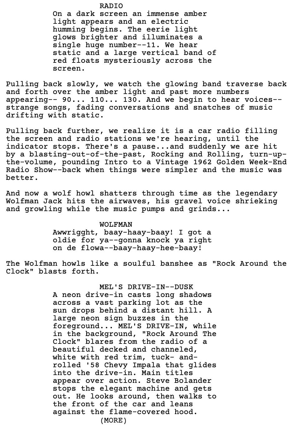 Page One: “American Graffiti” (1973) | by Scott Myers | Go Into The Story