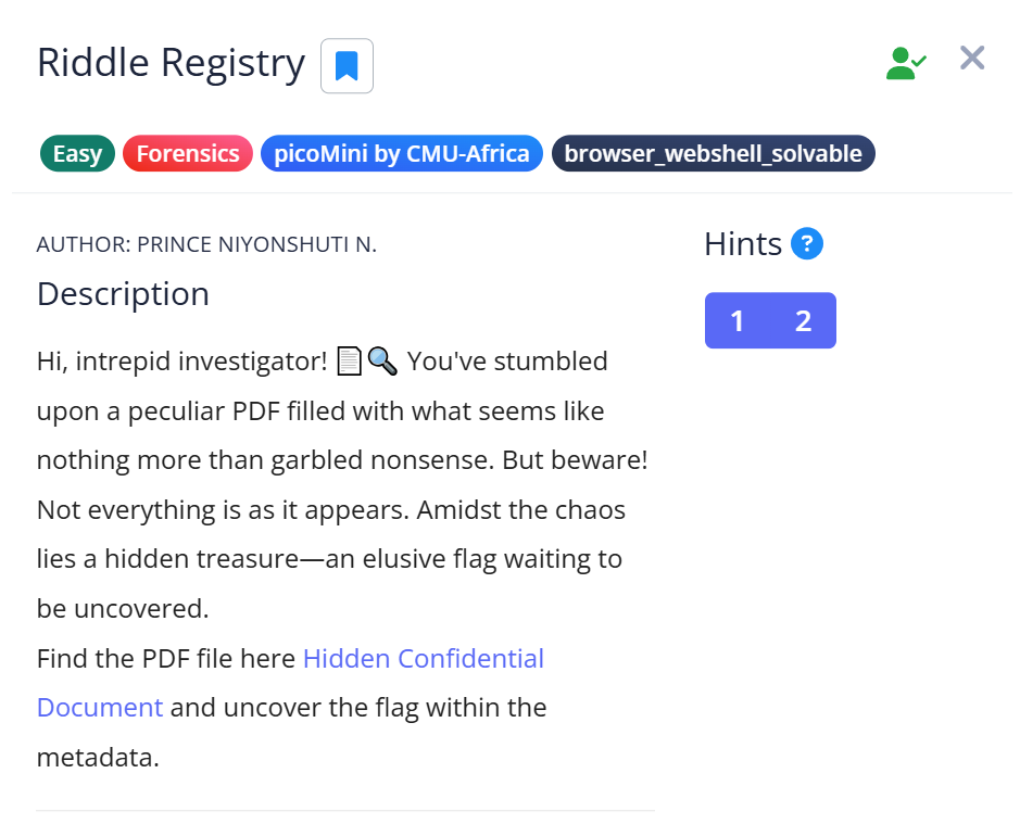 Riddle Registry — picoCTF Writeups | by Jerome Lolong | Medium