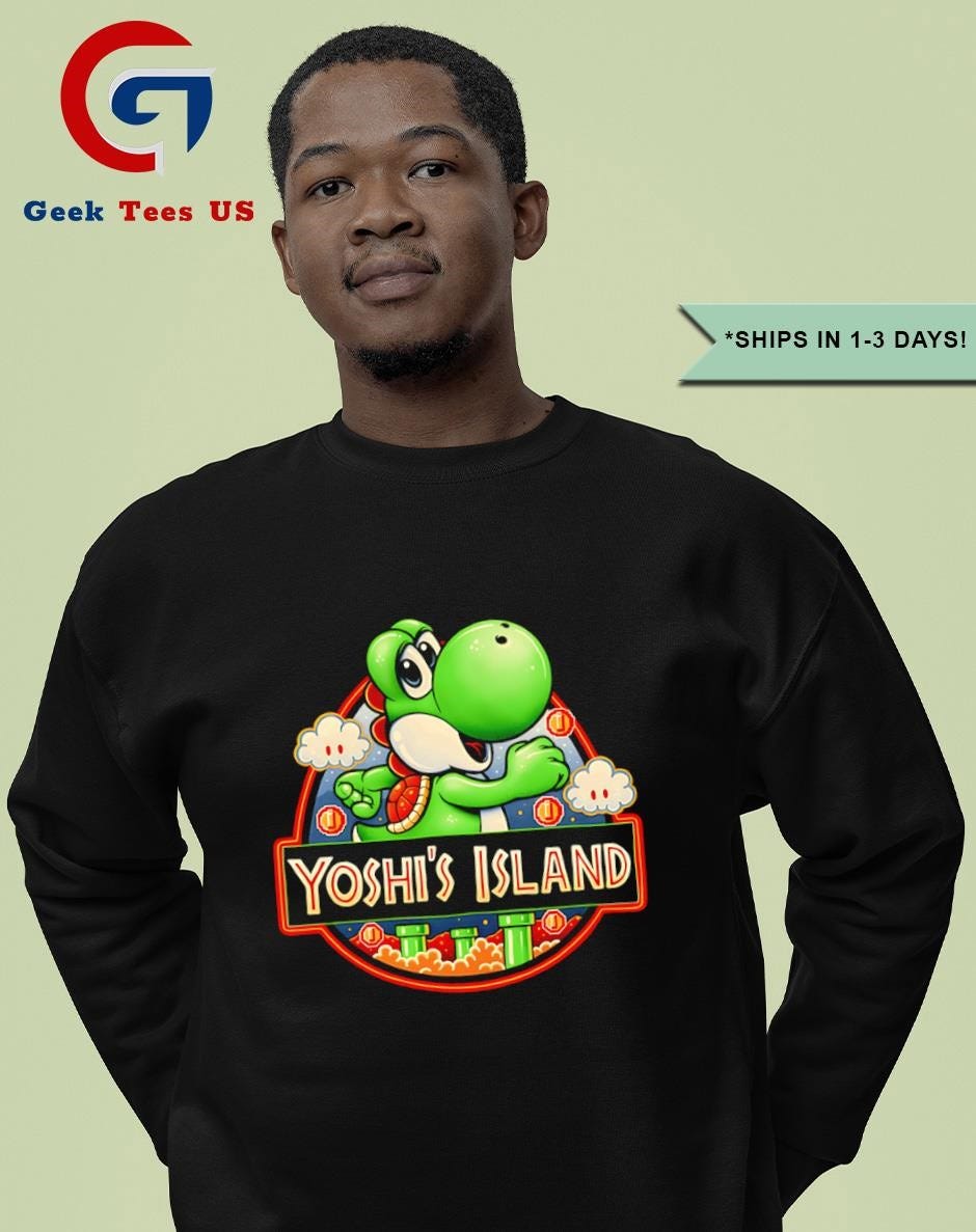 Yoshi Green Dinosaur Island shirt - GeekteesUS - Medium