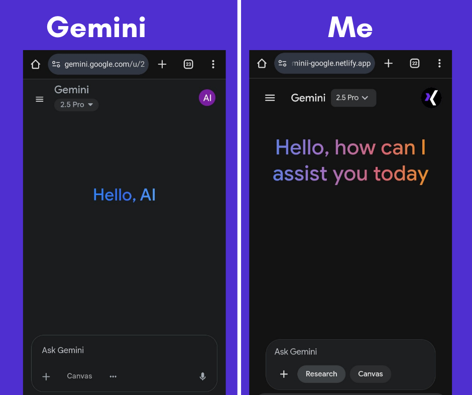I Built My Own Gemini AI Clone in Just 3 Days! | by Rohit.nex | Medium