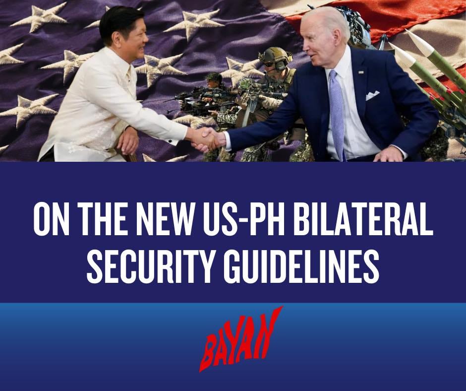 On the new US-PH Bilateral Security Guidelines | by Bagong Alyansang ...