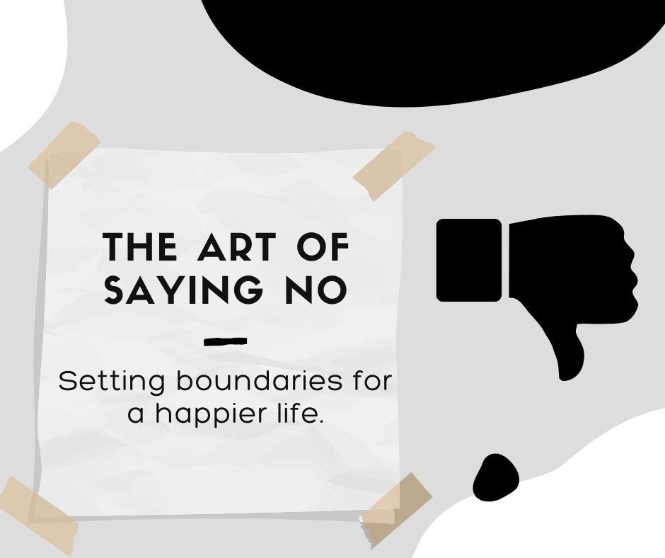 The Art of Saying “No”: A Guide to Personal Empowerment and Boundaries | by Ramya K | Medium