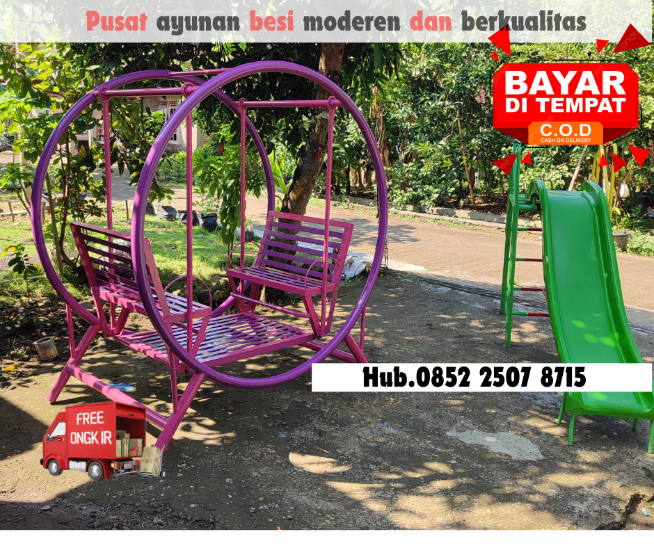 Hub 0852–2507–8715 PRODUKSI !! ayunan besi klasik Dan mainan playground ...