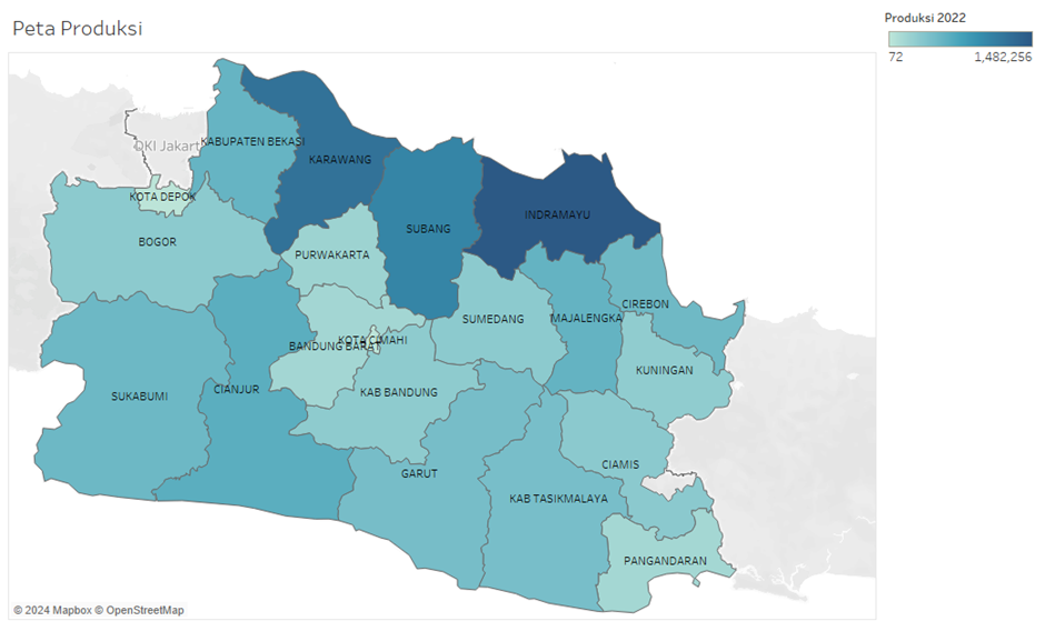 Visualisasi Data Produksi dan Areal Tanam Padi di Jawa Barat Tahun 2013–2022 (Sekolah Data ...