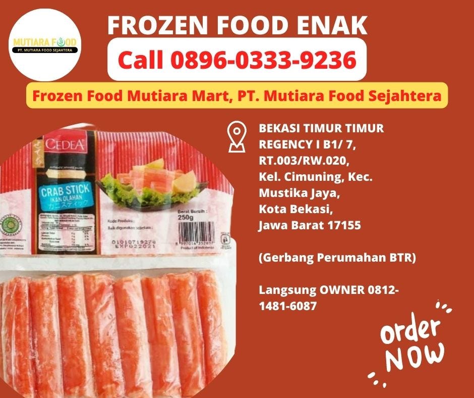 FROZEN FOOD ENAK, Call 0896–0333–9236, Frozen Food Mutiara Mart, PT ...