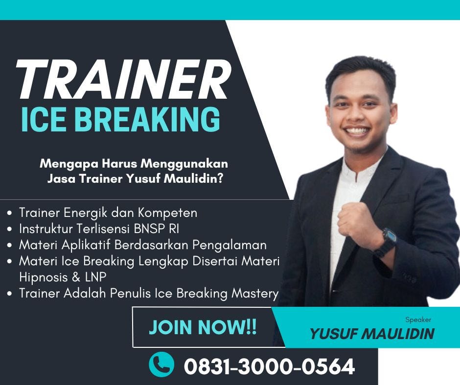 EKSKLUSIF, WA 0831–3000–0564, Trainer Ice Breaking Medan - Training Ice Breaking - Medium