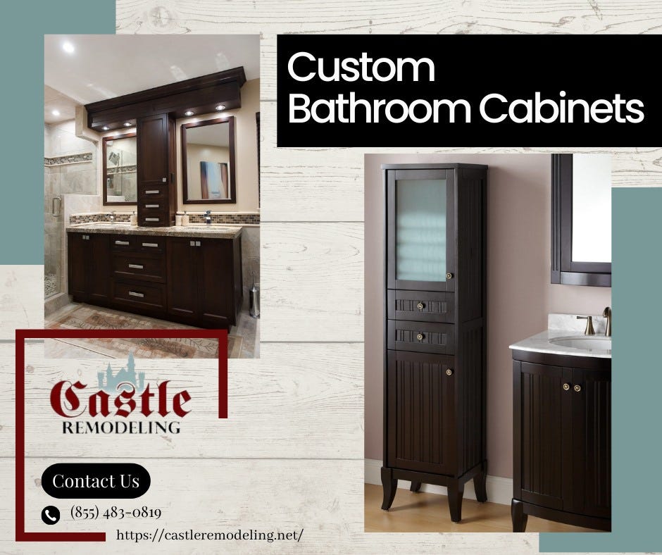 Craftsmanship Meets Comfort with our custom bathroom cabinets. - CastleRemodeling - Medium
