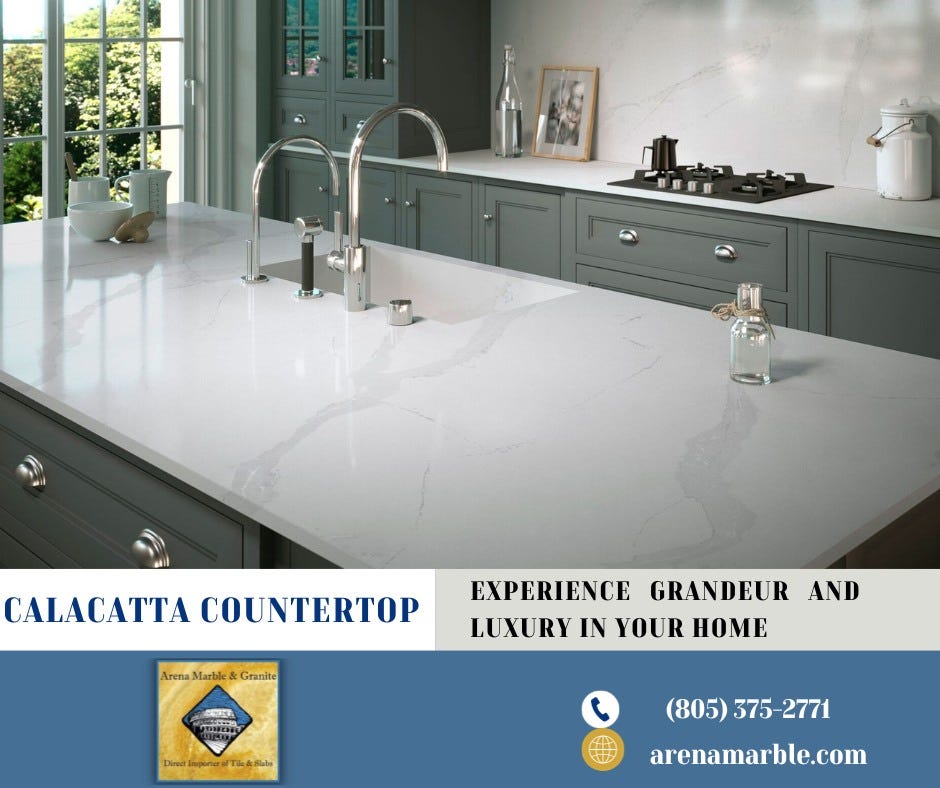 Experience the epitome of elegance with our Calacatta countertops. | by ...