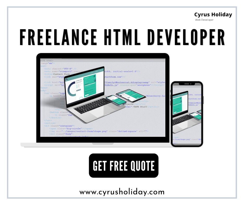Freelance HTML Developer - Cyrusholiday - Medium