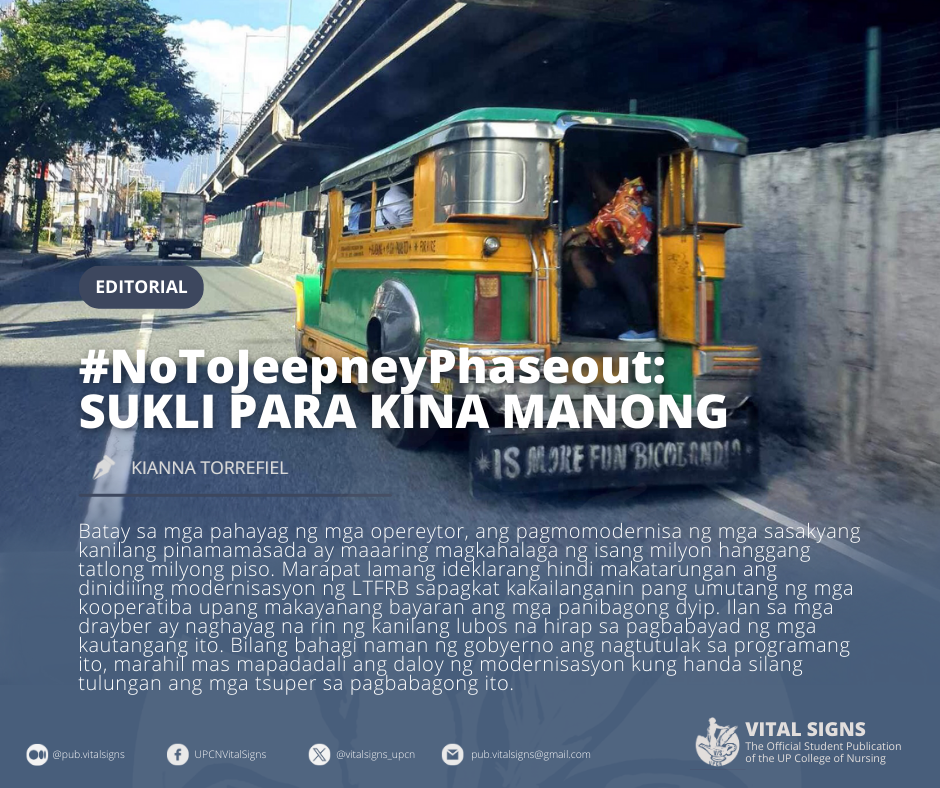 #NoToJeepneyPhaseout: SUKLI PARA KINA MANONG | by Vital Signs | Dec ...