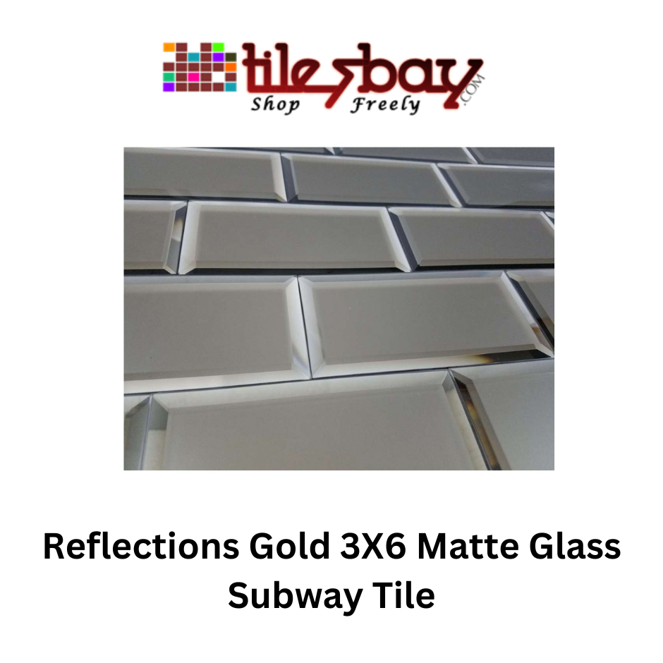 Reflections Gold 3X6 Matte Glass Subway Tile - john_mark - Medium