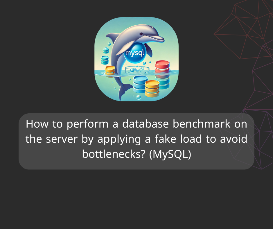 How to perform a database benchmark on the server by applying a fake load to avoid bottlenecks ...