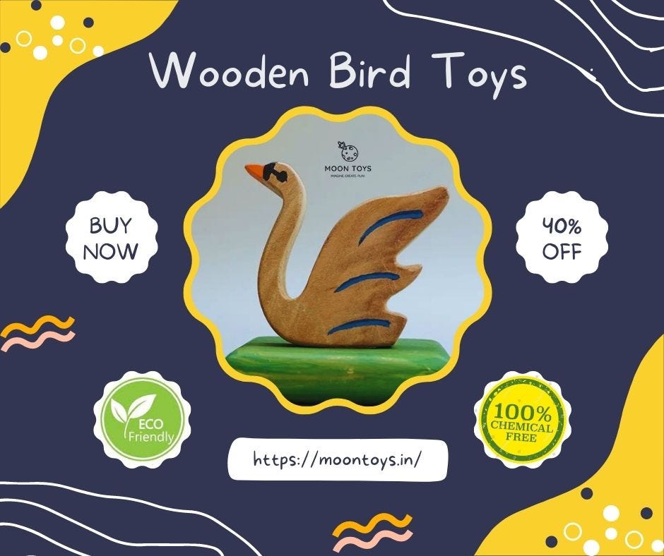 Wooden Swan Toy: Graceful and Imaginative Playtime Companion - Moon ...