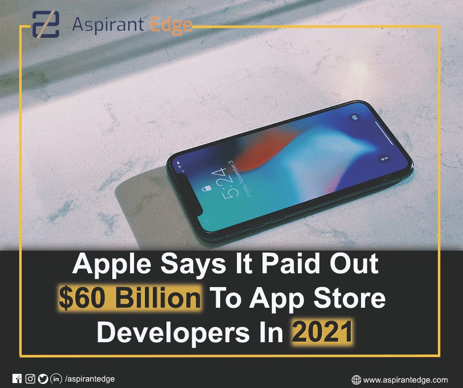Apple Says It Paid Out $60 Billion To App Store Developers In 2021 ...