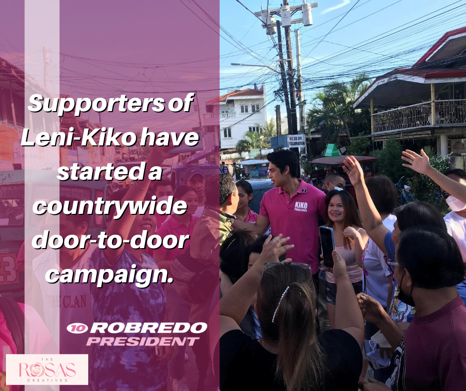 Supporters of Leni-Kiko have started a countrywide door-to-door ...
