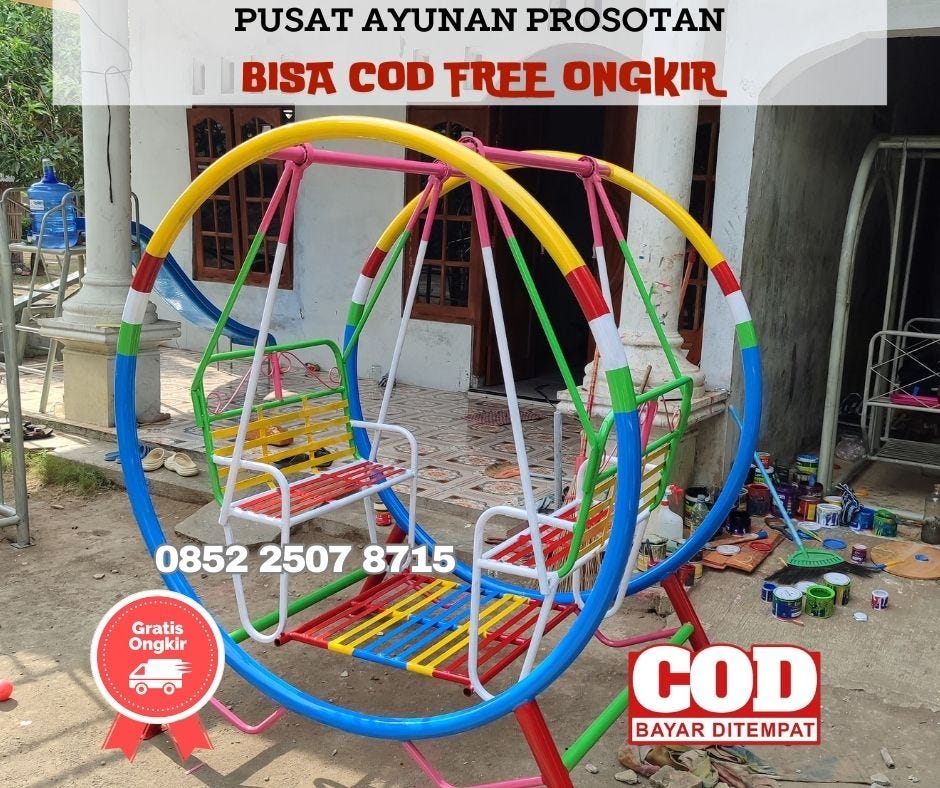 Hub 0852–2507–8715 DIJAMIN AMAN ! ayunan besi bulat besar Dan mainan ...