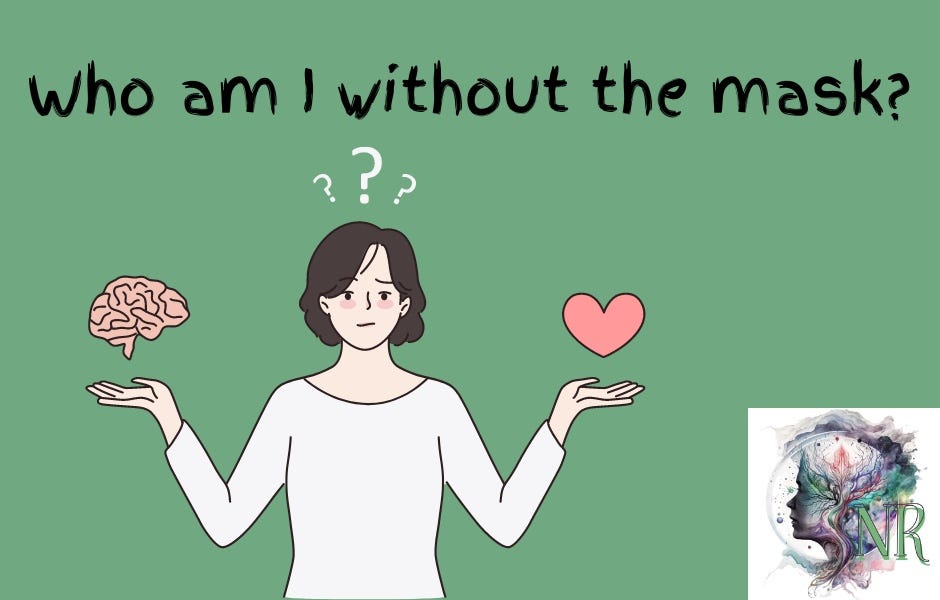 Who am I without the mask?. Created by Nicole Rouleau in Canva | by ...