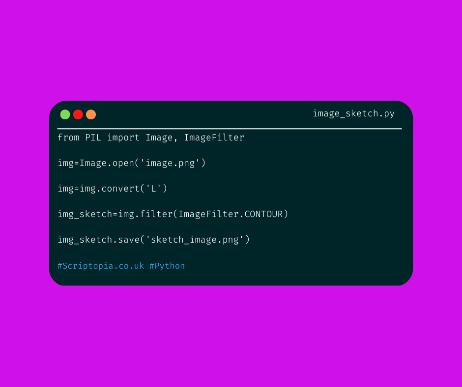 Python PIL — Apply sketch effect - Scriptopia - Medium