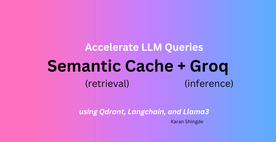 A Guide to Using Semantic Cache to Speed Up LLM Queries with Qdrant and Groq. | by Karan Shingde ...