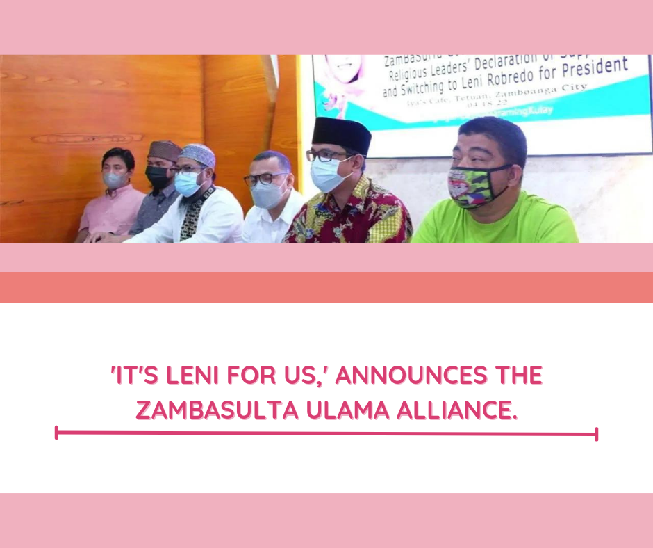 ‘It’s Leni for us,’ announces the Zambasulta Ulama Alliance | by Lenlen ...