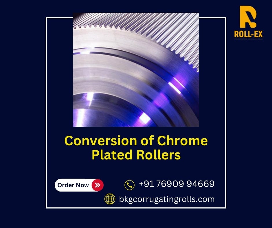 Conversion of Chrome Plated Rollers - BKG Corrugating Roll - Medium