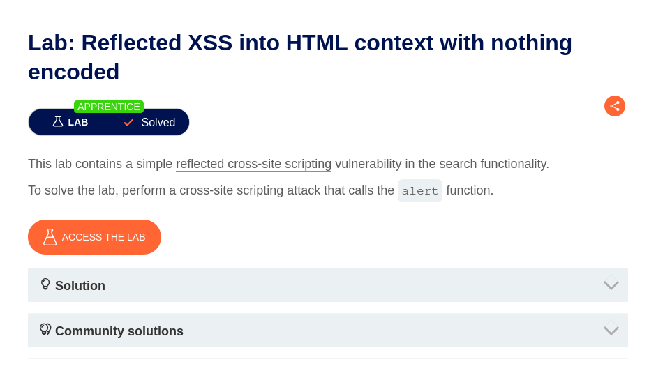 Lab 01 Reflected Xss Into Html Context With Nothing Encoded By Al Hussary Oct 2024 Medium