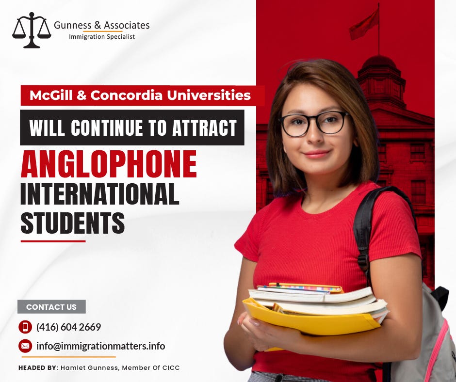 McGill and Concordia Universities will continue to attract anglophone ...